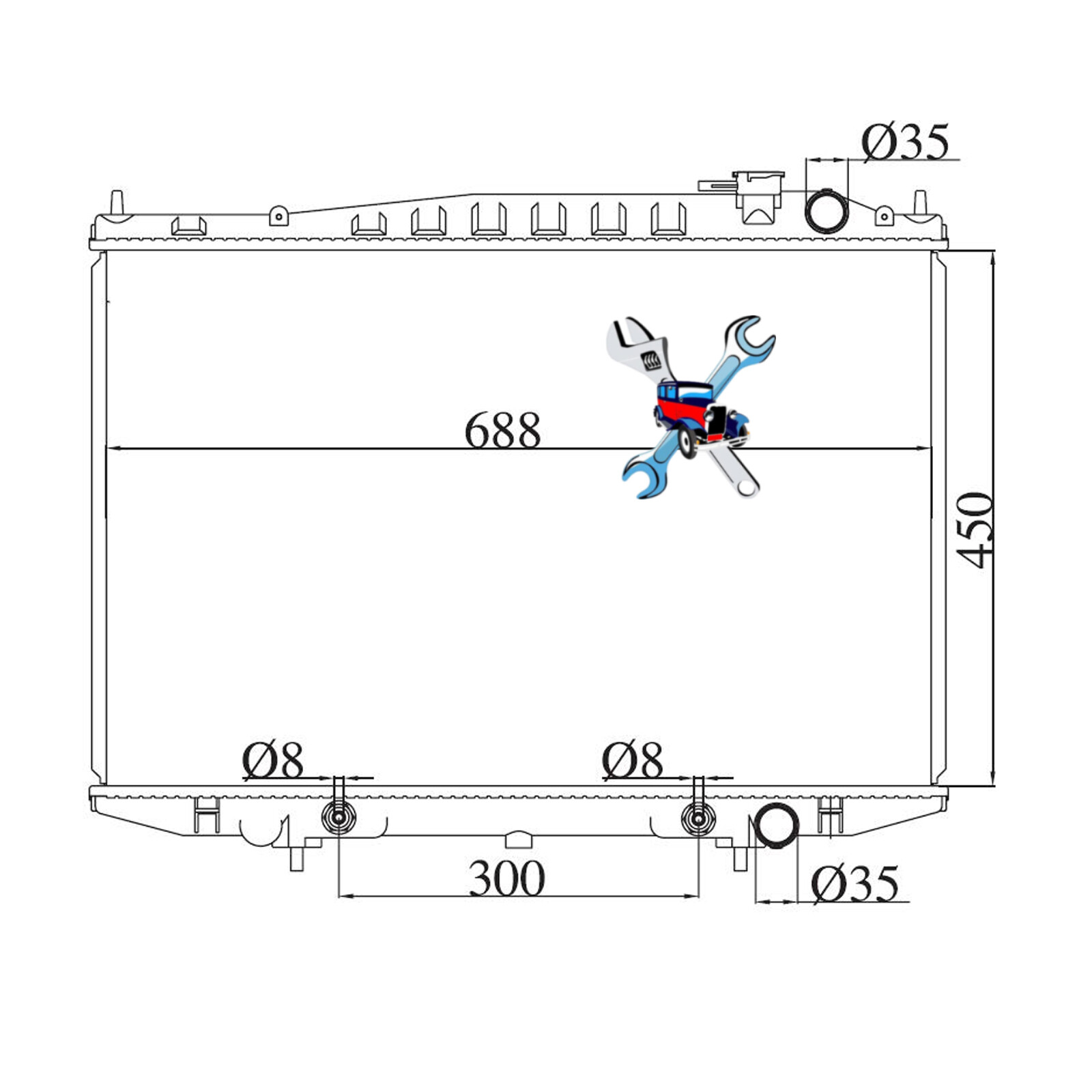 Premium Radiator for Nissan Navara D22 3.0L Turbo Diesel ZD30 1997-2006 ...