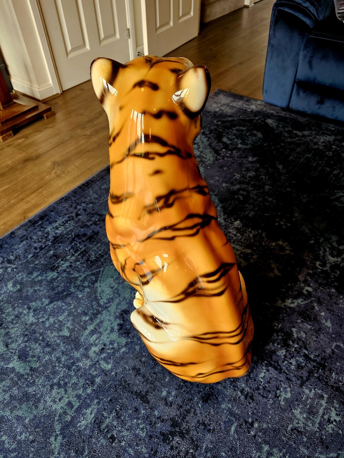 NEW CERAMICHE BOXER ITALIAN CERAMIC LEOPARD LARGE TIGER STATUE ORNAMENT ...