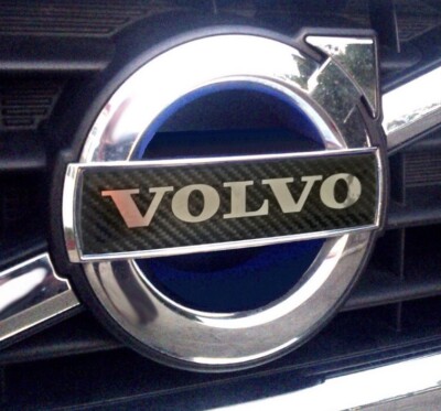 Carbon Fiber 115mm VOLVO Grill Badge Emblem C30 V50 S60 S80 C70 V70 ...