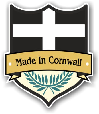 MADE IN Cornwall Shield design with Cornish Flag vinyl car sticker ...