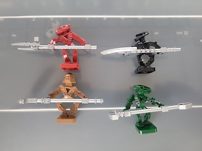 4 LEGO FIGURES LEGO BIONICLE BARRAKI PIRAKA TOA Vakama, Onewa , Whenua ...