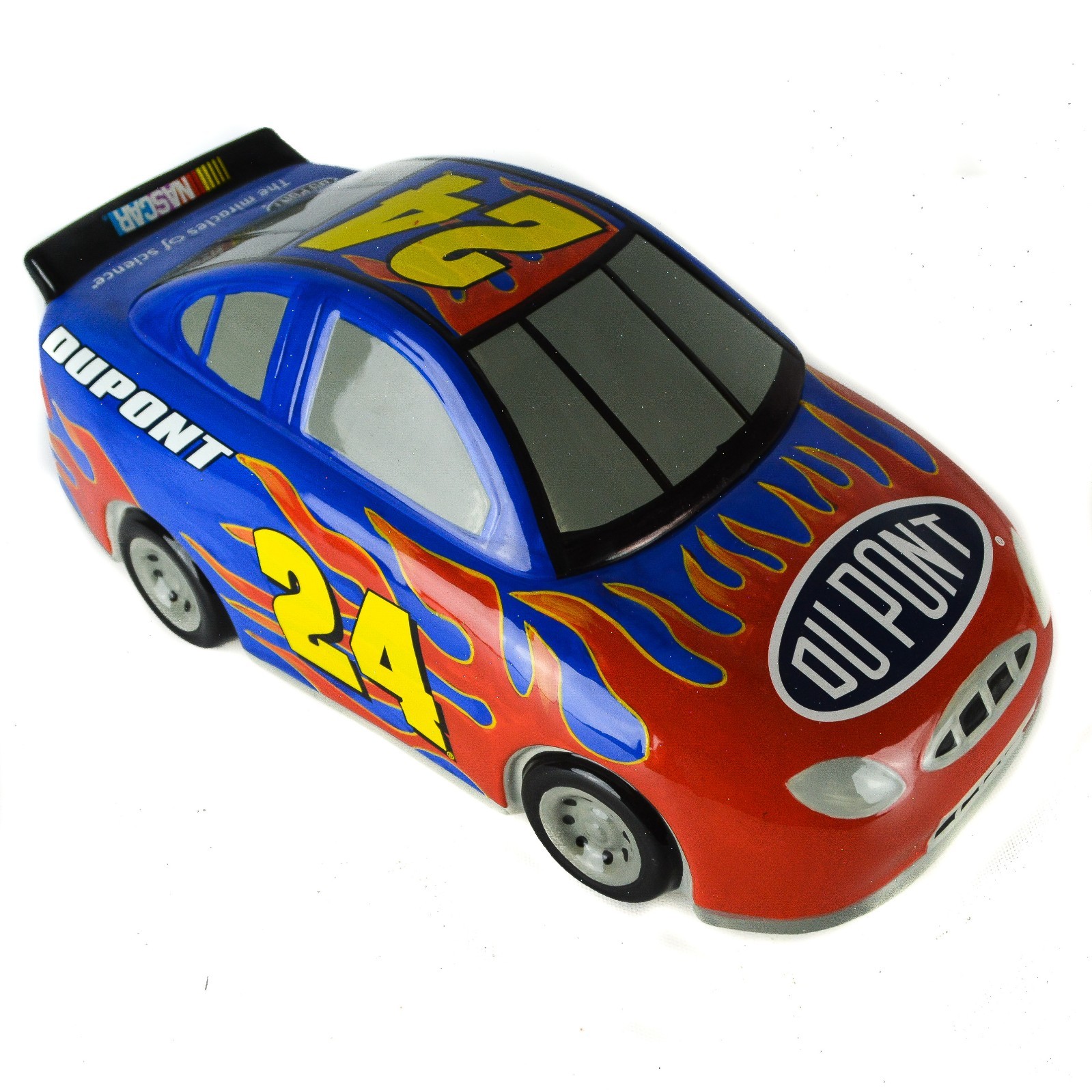 NASCAR Cookie Jar Dupont #24 JEFF GORDON Race Car Red Blue Jar Storage ...