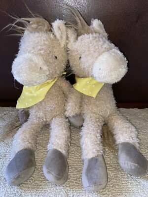 2 Bunnies by the Bay Tan Pony Horse Farm Barn Animal Plush Stuffed ...