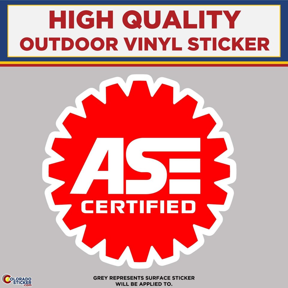 ASE Certified Mechanic Logo, High Quality Vinyl Stickers | eBay