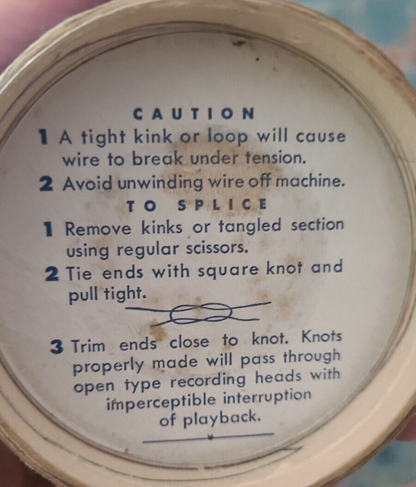 WEBSTER CHICAGO WIRE RECORDER Model 81-1 AMA 375 POWER TESTED w/2 nos ...