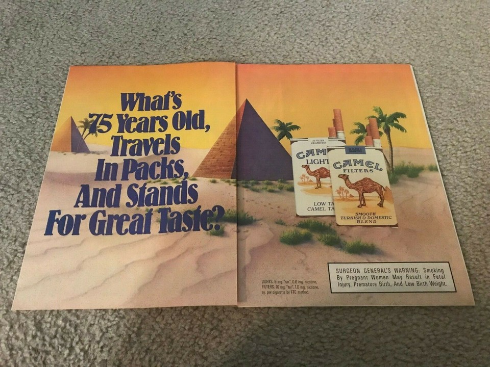 Vintage 1988 JOE CAMEL CIGARETTES Print Ad 1980s "75TH BIRTHDAY - STILL ...