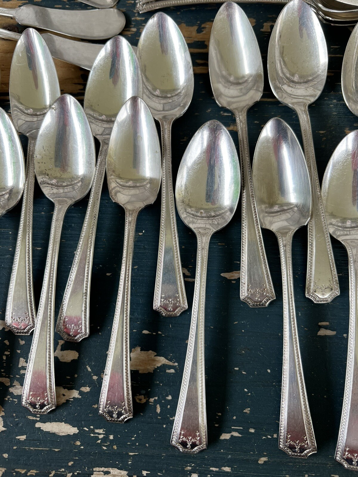 Adam Silverplate National Silver Co NSC EPNS 1917 Knife Fork Spoon 37 ...