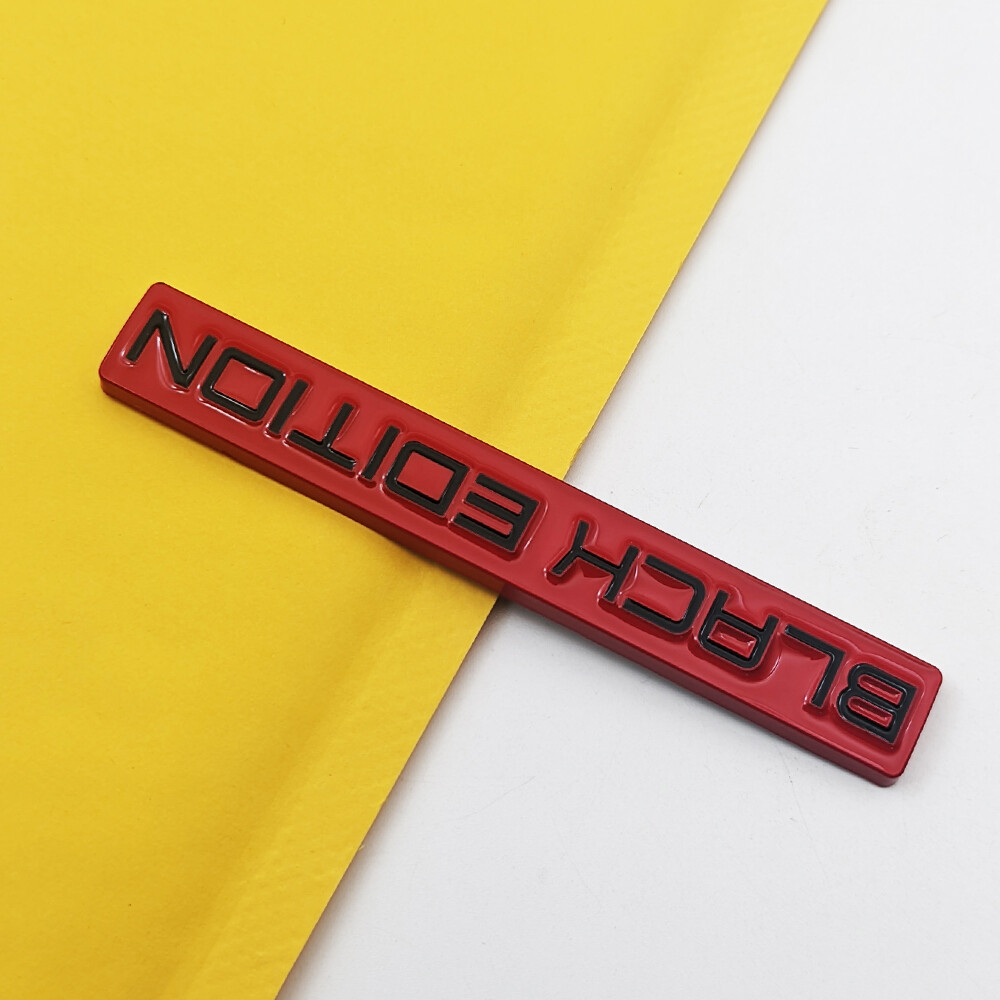 1x Red Metal Black Coated BLACK EDITION Logo Luxury Emblem SUV Badge 3D ...