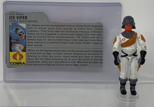G.I. Joe – Ice Viper (Cobra ) Figure w/ File Card - Hasbro 1987 - Hong ...