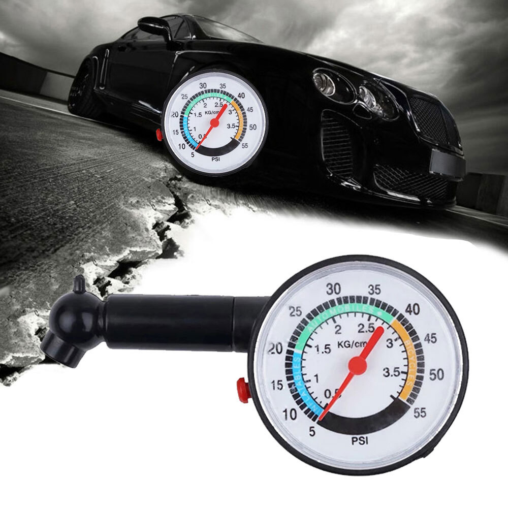 1x Dial Tire Gauge Metal Air Pressure Truck Auto Car Bicycle Tester ...