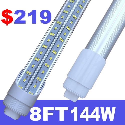12Pc 8FT 144W LED Tube Light Bulb R17D HO Base T8 Rotatable 2 Pin LED ...