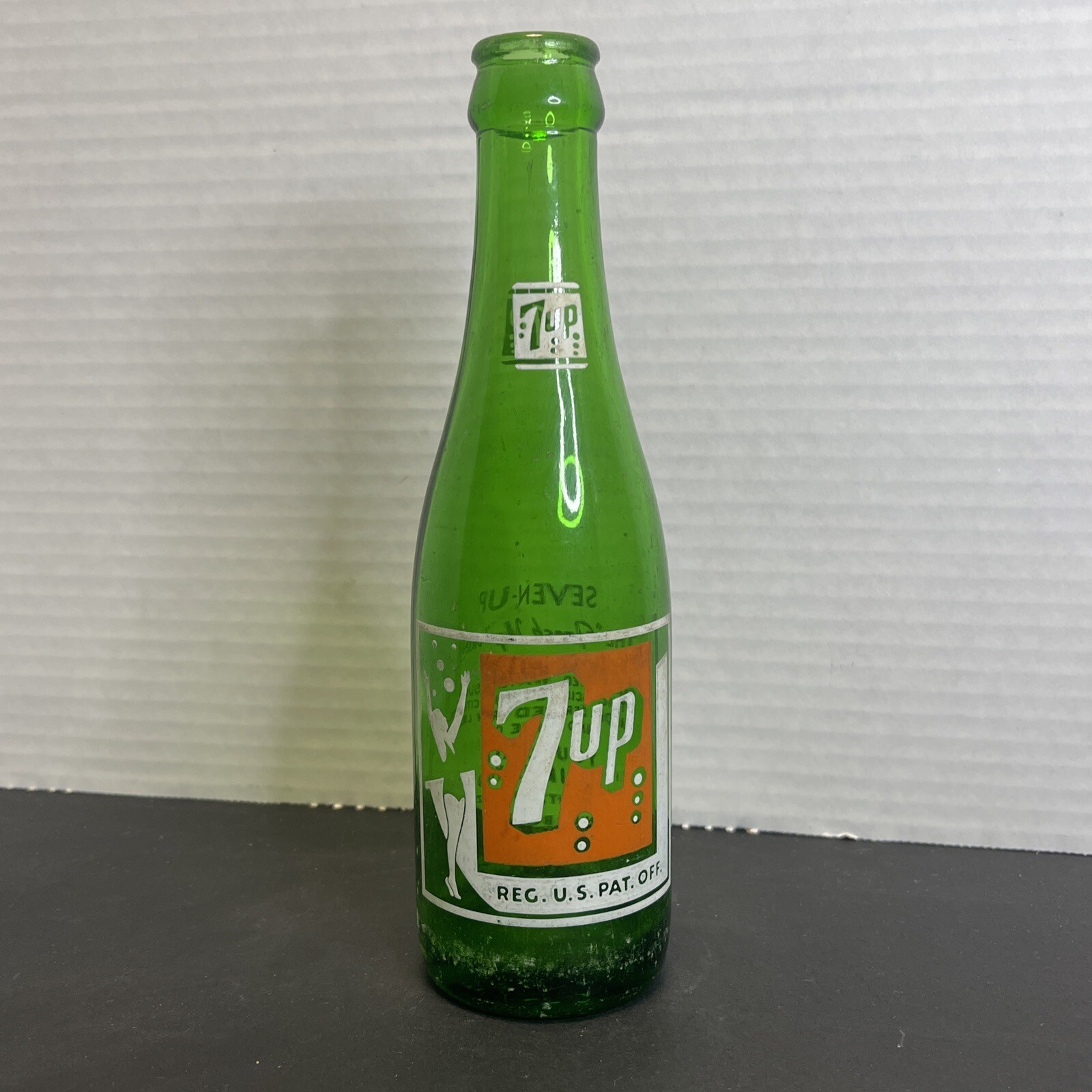 Vintage 7-Up Green Glass Beverages Soda Pop Bottle 7 fl. oz. | eBay