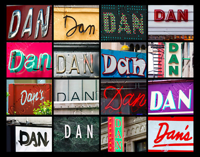 DAN Name Poster featuring photos of actual signs | eBay