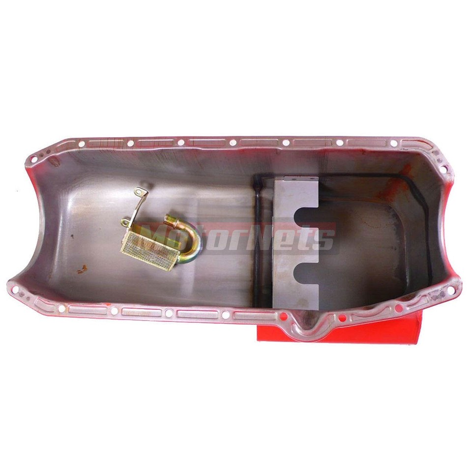 58-79 Small Block Chevy SBC 7qt Drag Racing Oil Pan Orange 283305 327 ...