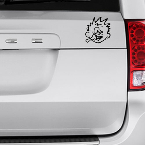 Calvin Style Funny Decal Sticker for Macbook Laptop Car Window Bumper ...