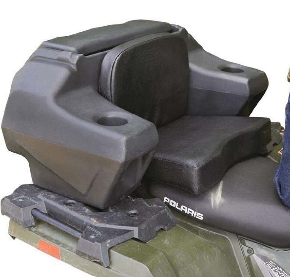 ATV UTV Large Rear Seat Storage Lounger Cushioned Padded Lockable Cargo ...