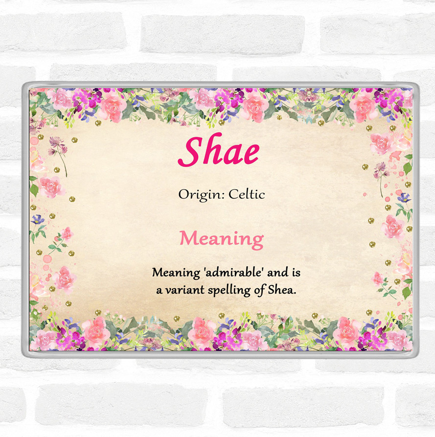 Shae Name Meaning Jumbo Fridge Magnet Floral | eBay