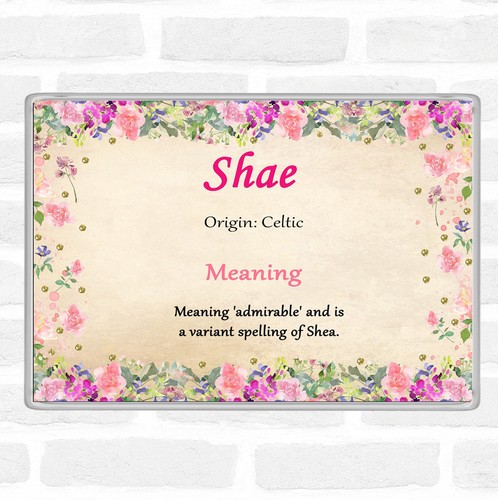 Shae Name Meaning Jumbo Fridge Magnet Floral | eBay