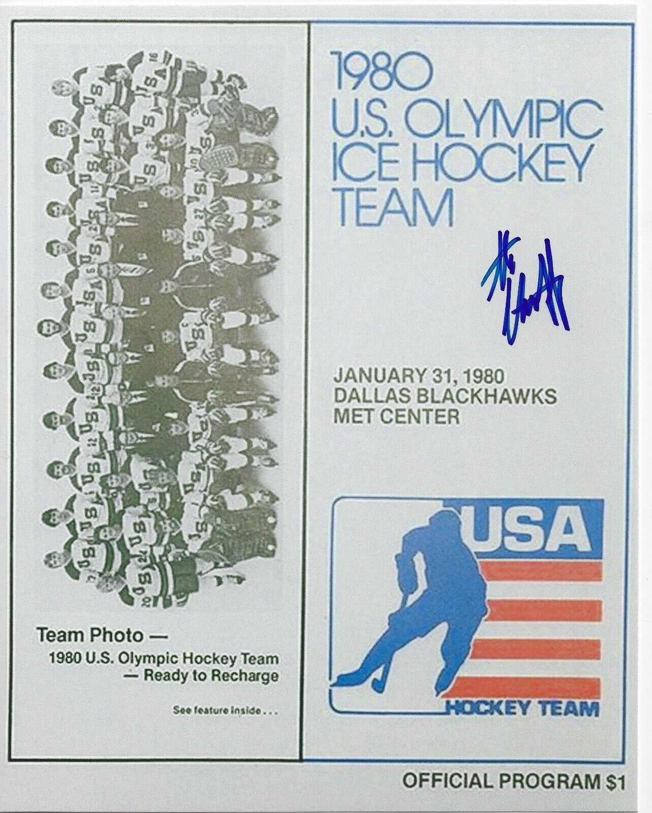 STEVE CHRISTOFF Signed MIRACLE ON ICE 8 x 10 Photo USA Olympics Hockey ...