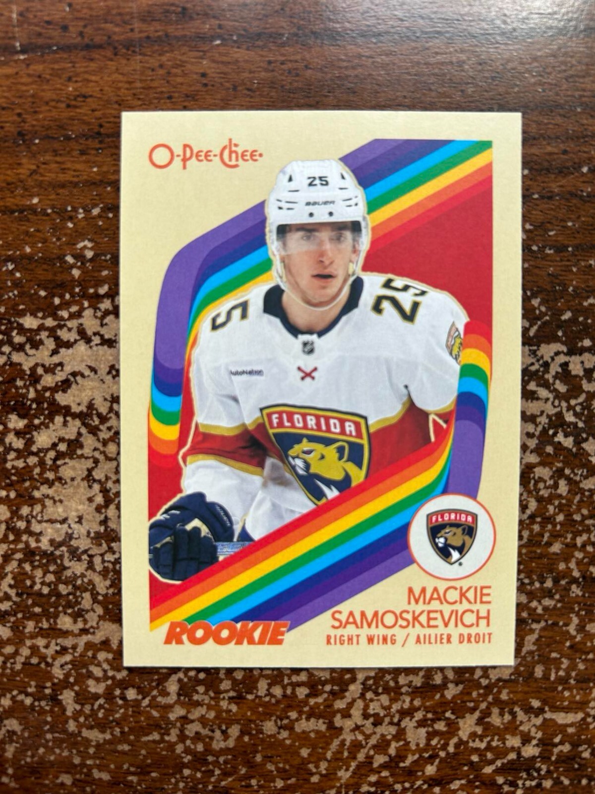 Mackie Samoskevich RC, Retro-Variation Rainbow #592 - 2023-24 O-Pee ...