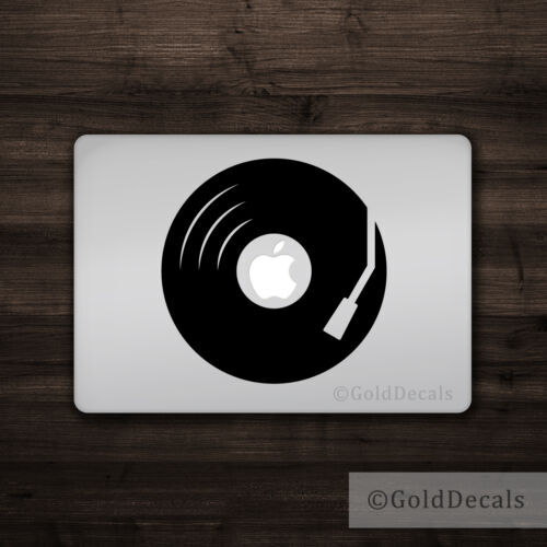 Record Player - Mac Apple Logo Laptop Vinyl Decal Sticker Macbook DJ ...