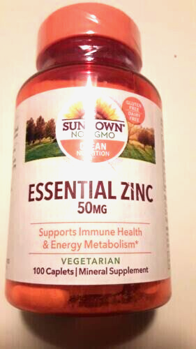 (NEW) 2 Sundown Essential ZINC 50mg 100 caplets (Exp 4/2026) Fast Free ...
