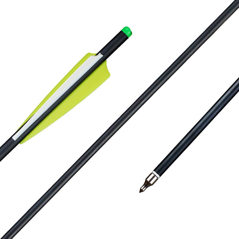 20" Carbon Crossbow Bolts Field Tips 4'' Vane OD 8.8 Crossbow Arrows ...