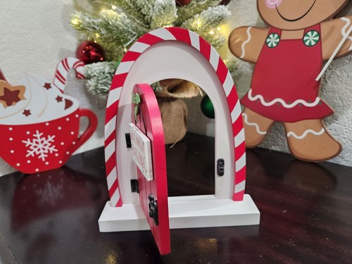 Christmas Gingerbread Elf Prop Santa Workshop Elves Hinged Door Sign 8. ...