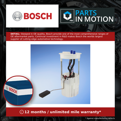 Fuel Pump In tank 0986580932 Bosch 8E0906087F 3B0919051C 8E0906087C ...