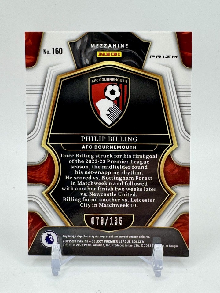 2022-23 Panini Select Premier League #160 Philip Billing Purple #/135 ...