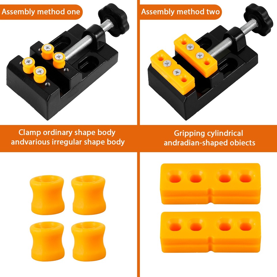 Mini Bench Vice Clamp Mini Flat Clamp Set Aluminium Alloy Parallel ...