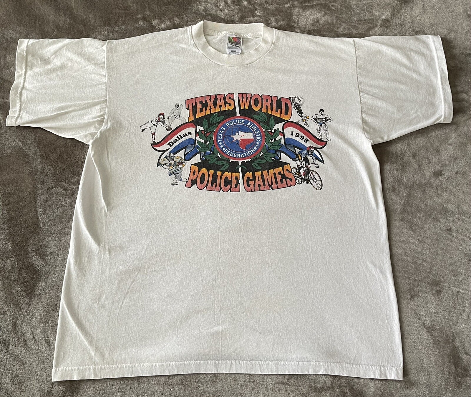 1998 Texas World Police Games Dallas Vintage Shirt Si… - Gem