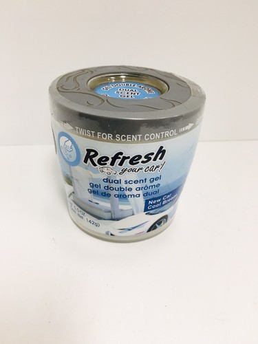Refresh your car dual scent gel 5 oz NEW CAR COOL BREEZE | eBay