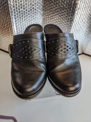 Euro Soft by Sofft Women’s Leather Shoes Brown Clog Mules Size 8M | eBay