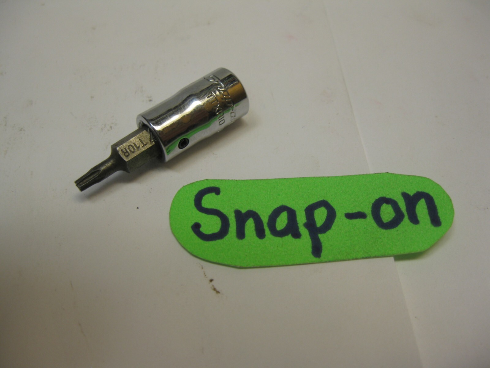 Snap-on tools 1/4" drive T10 Tamper Resistant Torx Bit Socket TTXR10 ...