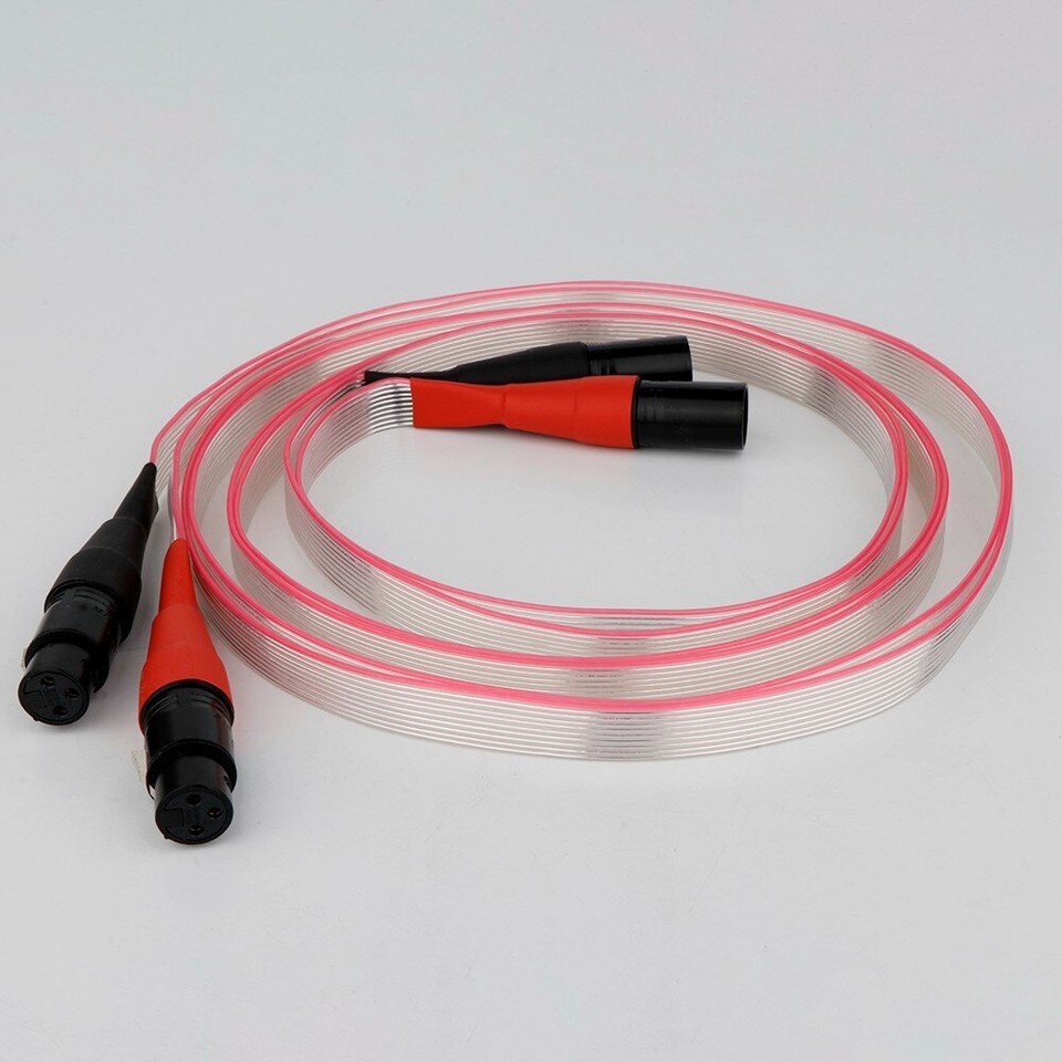 1 Pair Silver Plated Flat Balance XLR Cable HIFI Audio Balance Signal ...