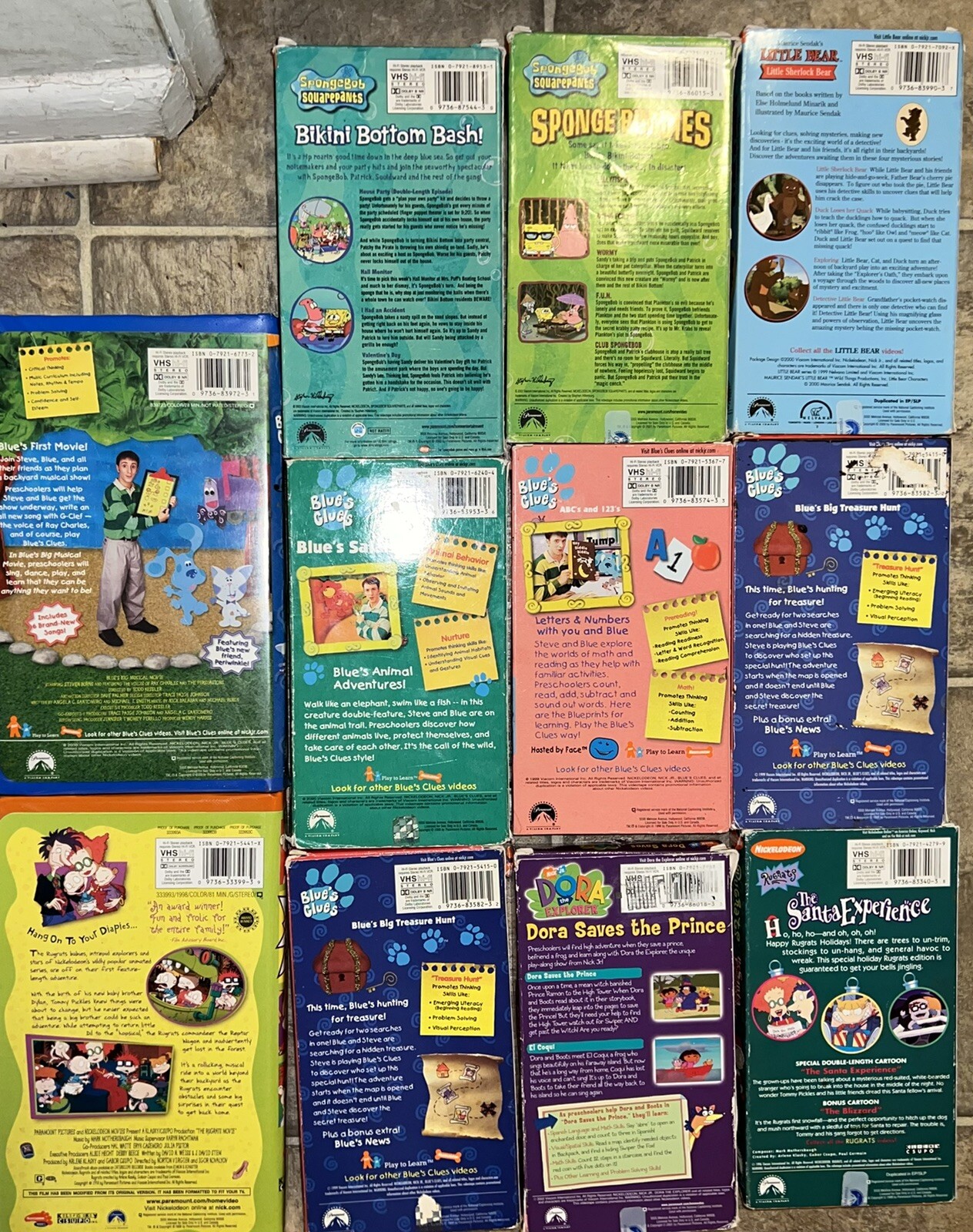 LOT OF 12 NICKELODEON VHS TAPES SPONGEBOB | Grelly USA