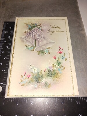 Vintage greeting card, Wedding congratulations, Bells,,unused | eBay