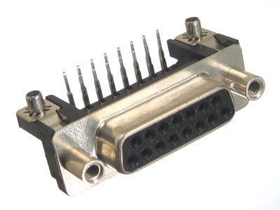 D-Sub15 DB15 15-Pin Right Angle Female IDC PCB Mount Connector - 3 ...