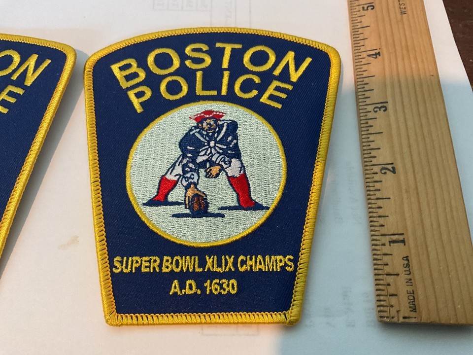 Boston Police Massachusetts Super Bowl Champs Collector patch set | eBay
