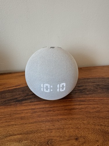 Amazon Echo Dot 4th Generation with Clock - White - Alexa Smart Speaker ...