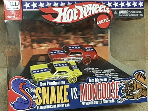 Rare Autoworld Snake & Mongoose Hot Wheels iWheels 2 Pack HO 4 Gear ...