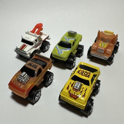 Road Champs 5x Mini Car Lot (1987) Monster Truck 4x4 4WD Micro Machines ...