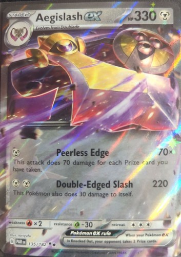Aegislash ex - 135/182 - Double Rare - Paradox Rift | eBay
