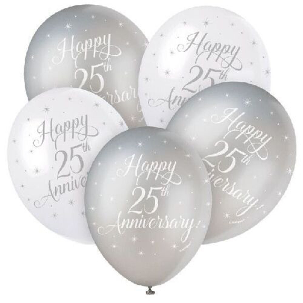 25th Anniversary Balloons 25th Wedding Anniversary Balloons Silver