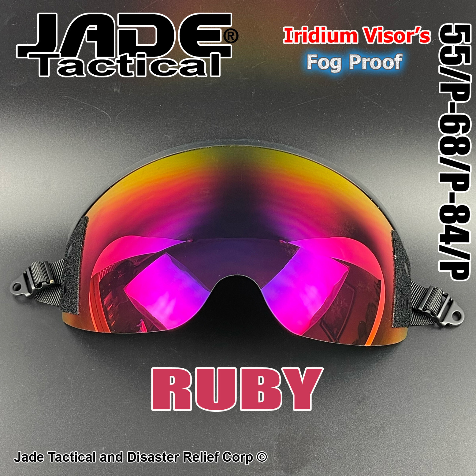 NEW HGU-55/P-68/P-84/P USA Pilot Flight Helmet Ruby Iridium Visor ...