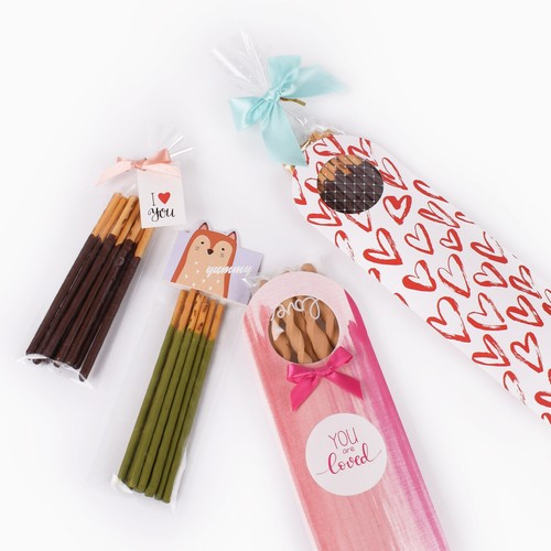 10-50X Rectangular Pocky Pencil Birthday Wedding Party Favour Biscuit ...