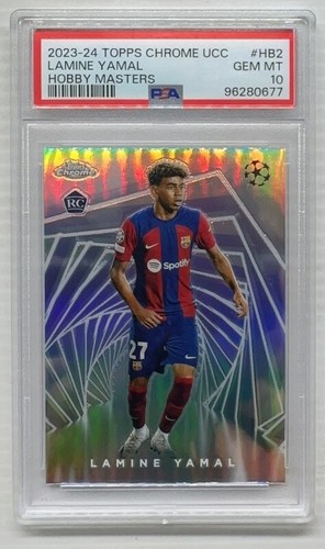2023-24 Topps Chrome UEFA Lamine Yamal Hobby Masters SSP Rookie RC #HB ...