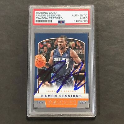 2012-13 Panini Basketball #138 Ramon Sessions Signed AUTO PSA Slabbed ...