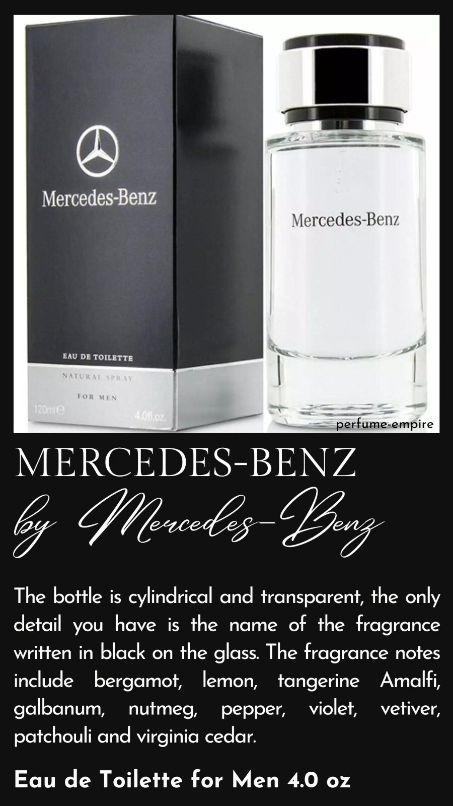Mercedes-Benz cologne for men EDT 4.0 / 4 oz New in Box | eBay